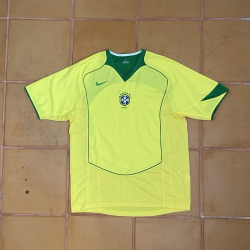 Nike Brazil 2004-2006 Home Jersey Size M Reissue Embroidered Details | eBay