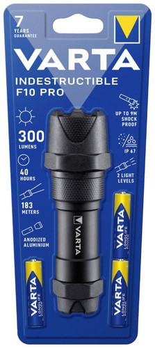 VARTA Indestructible F10 PRO Lampe Torche 300 Lumens batteries Inclus ...