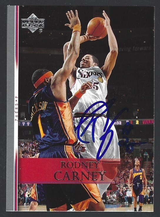 2007-08 Upper Deck #102 Rodney Carney IP autograph signed card | eBay