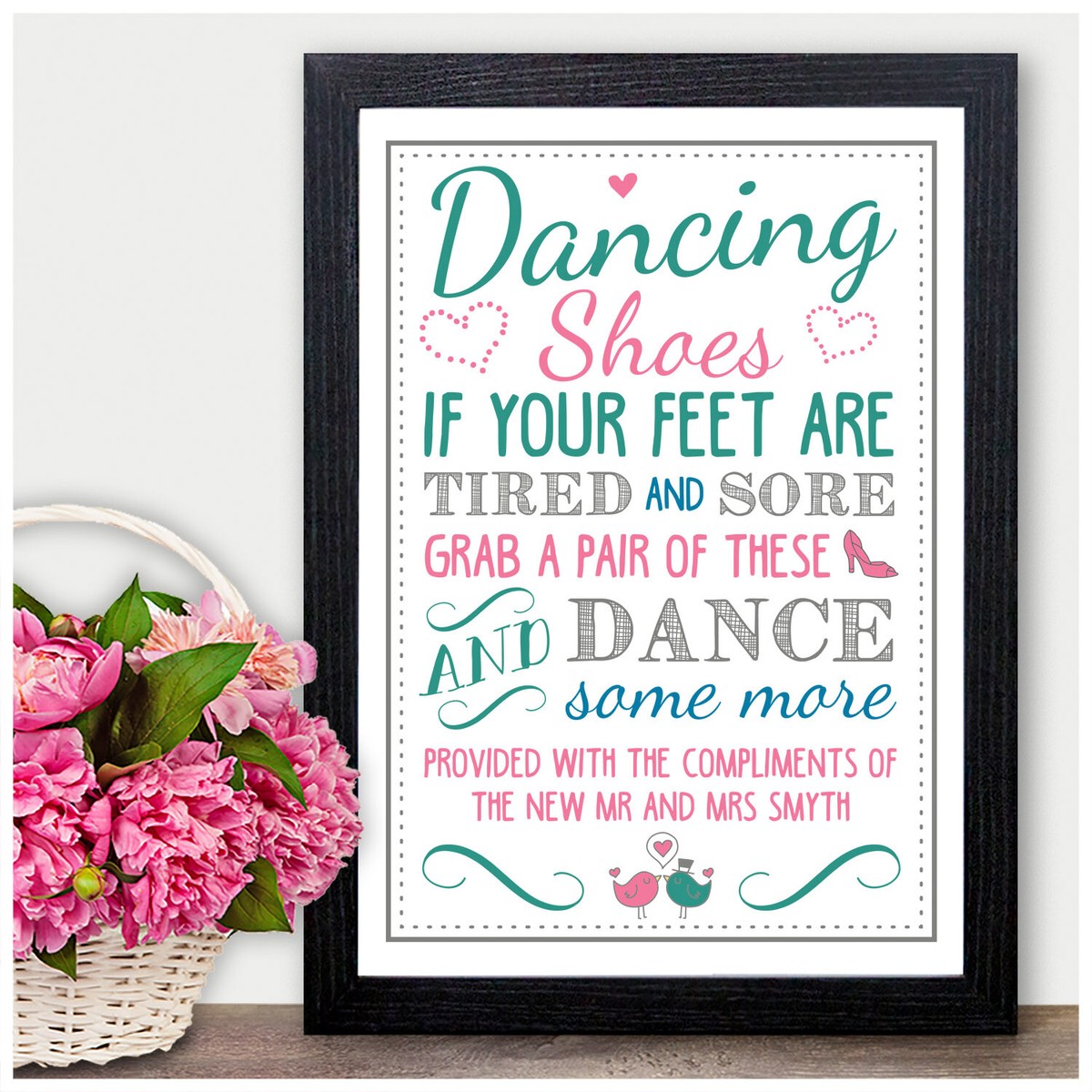 Dancing shoes sign for wedding | Honestweddingadvice.com