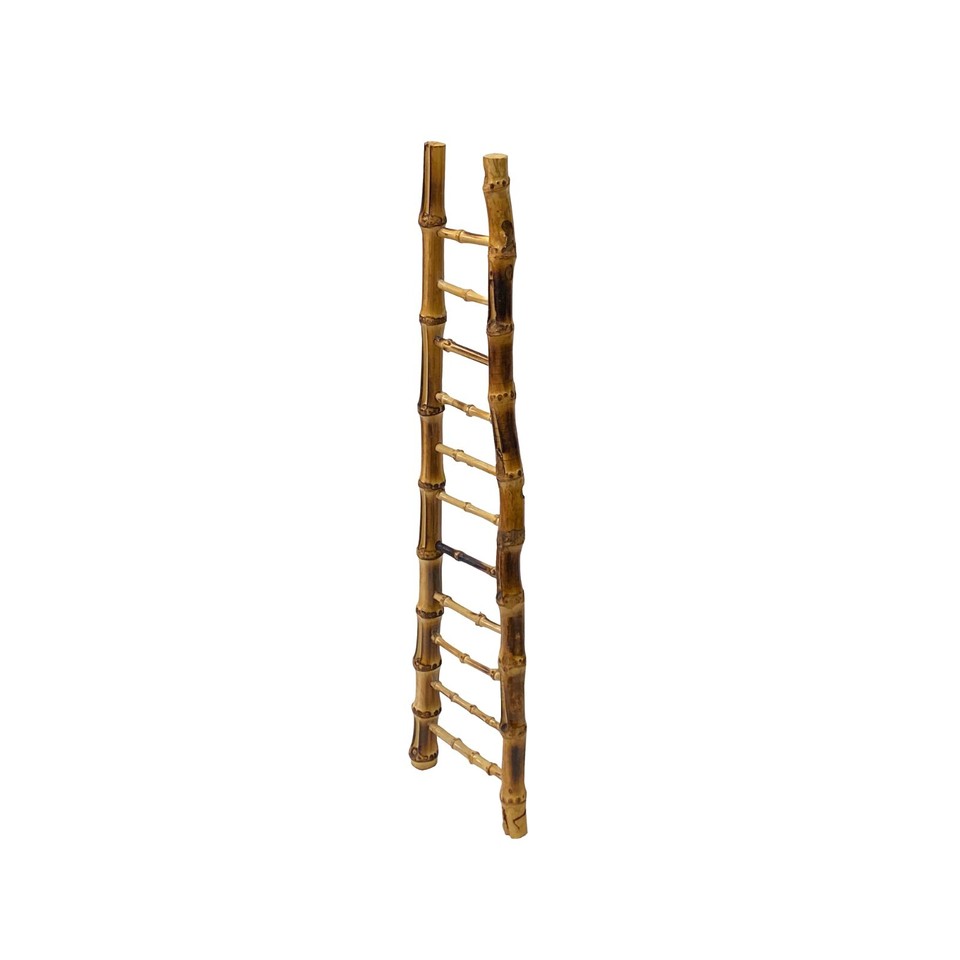 Chinese Wood Crafted Bamboo Like Ladder Shape Miniature Display Art ...