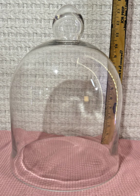 Large Glass Dome Cloche Bell Jar – 13.5" Tall – Heavy Display Glass | eBay