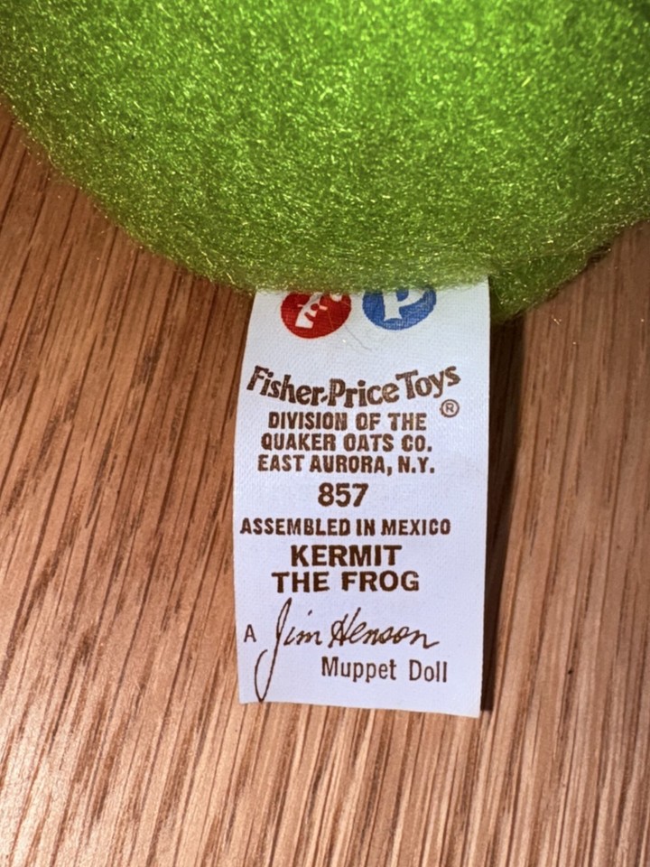 Kermit the Frog 1981 Fisher Price Toys Quaker Oats Jim Henson Muppet ...