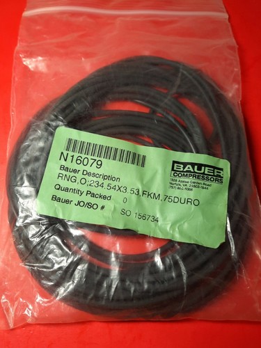 Bauer Compressors O Ring Set N16079 234.54x3.53, FKM, 75DURO | eBay
