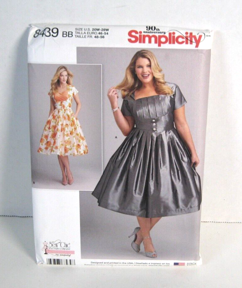 Simplicity 8439 D0751 Sewing Pattern Rockabilly Dress Size 10-18 for ...