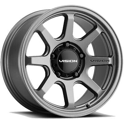 4-Vision 351 Flow 17x9 8x6.5" +0mm Gunmetal Wheels Rims 17" Inch | eBay