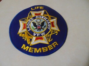 PATCH SEW ON OLDER LARGE 6 INCHES ROUND LIFE MEMBER LADIES AUXILIARY ...