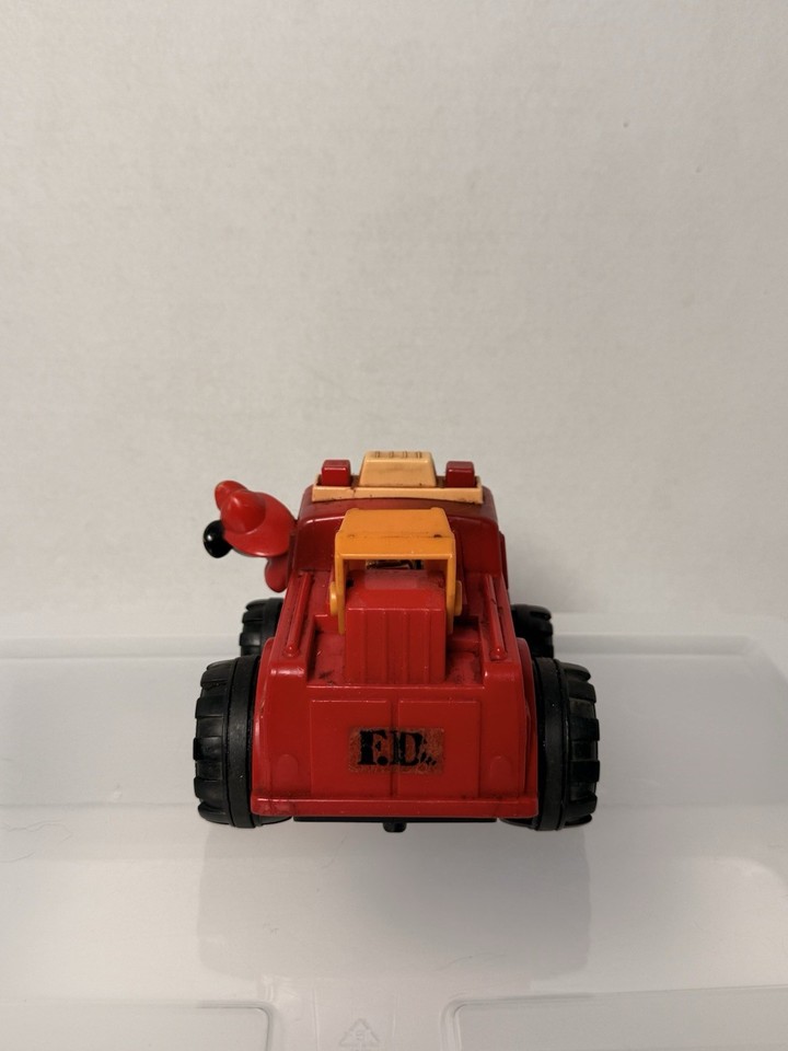 Vintage Disney Mickey Mouse Fire Engine IlIco Toy Plastic Truck illco ...