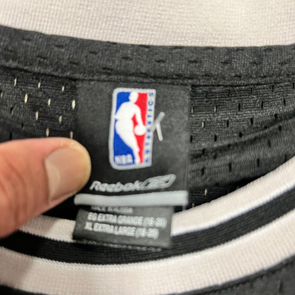 Manu Ginobili San Antonio SPURS Basketball Jersey (2XL) BLACK and WHITE ...