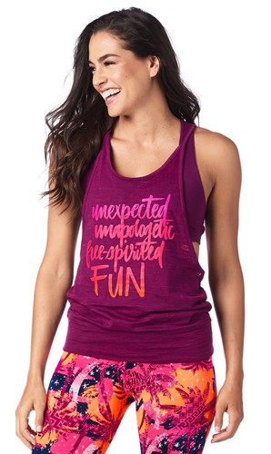Authentic New Zumba Feel Free Tank Top ~~ Violet Vibes~~ XS ~ NWT | eBay