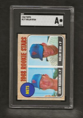 1968 Topps #177 Mets Rookie Stars, Nolan Ryan, Jerry Koosman, SGC ...