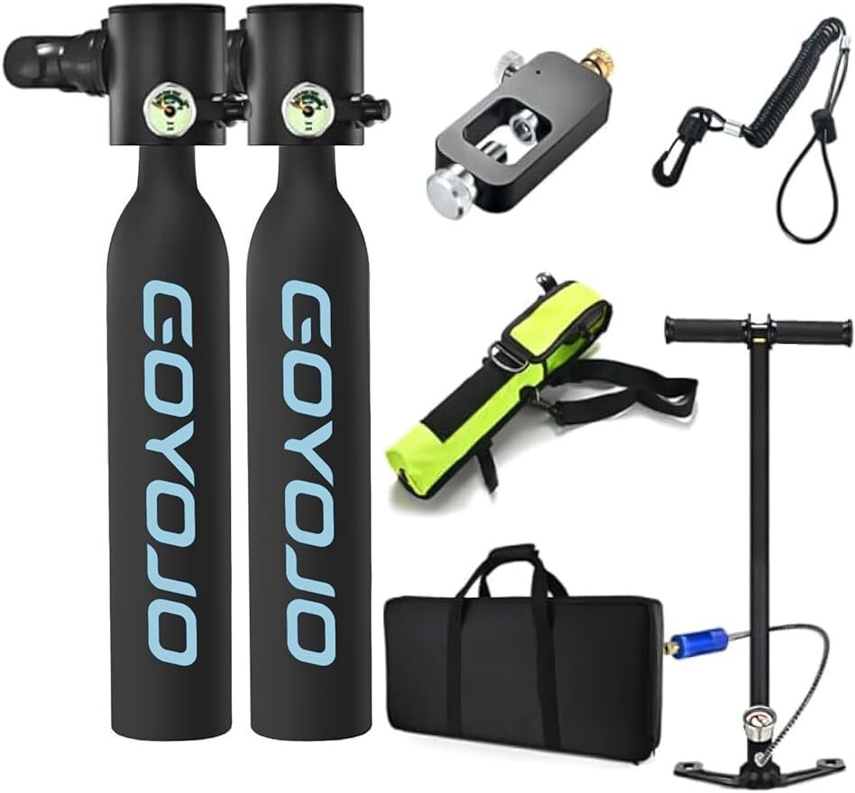 Double 0.5L Scuba Tank Dive Diving Underwater Equipment Breath Cylinder ...