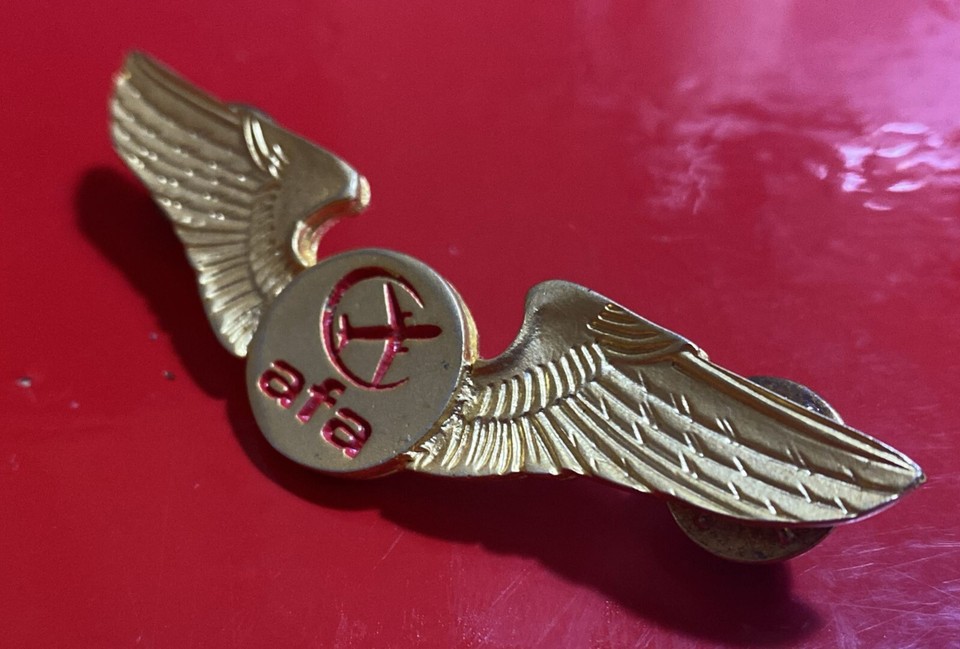TURKISH .. AFA Air AIRLINES academy PILOT Wings pin Badge rosette ...