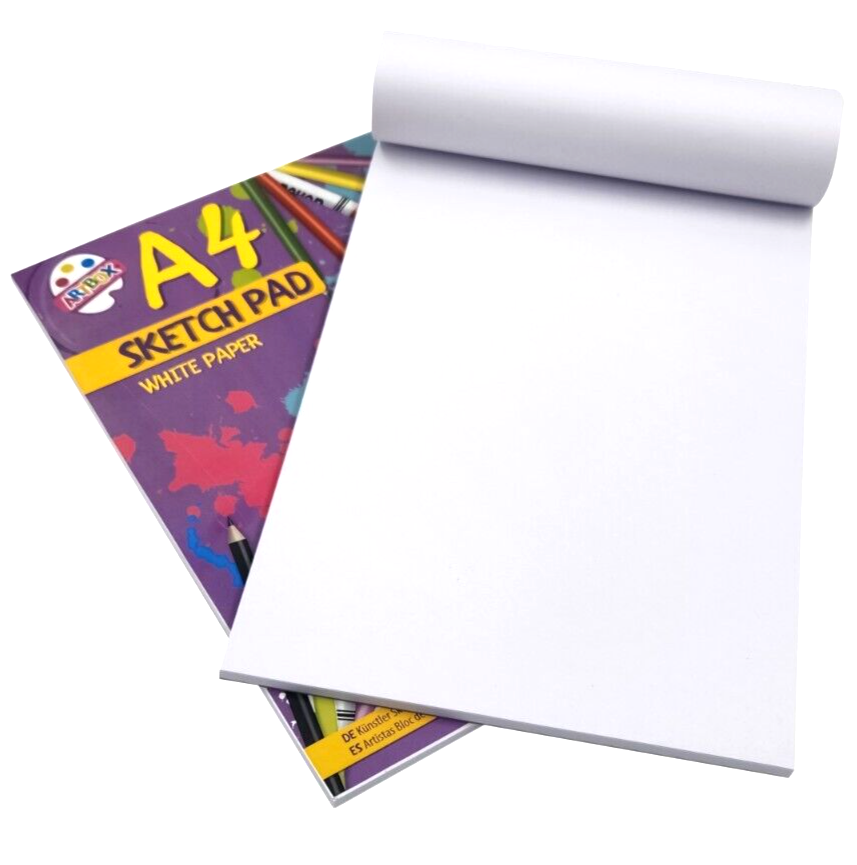 2 x A4 Sketch Pad White Paper Artist Craft Doodling Sketching Drawing ...