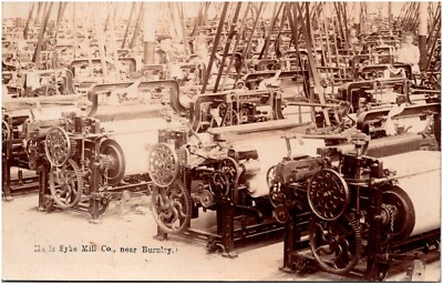 Harle Syke Mill Co. Weaving Shed Burnley England 1910s RPPC Postcard ...