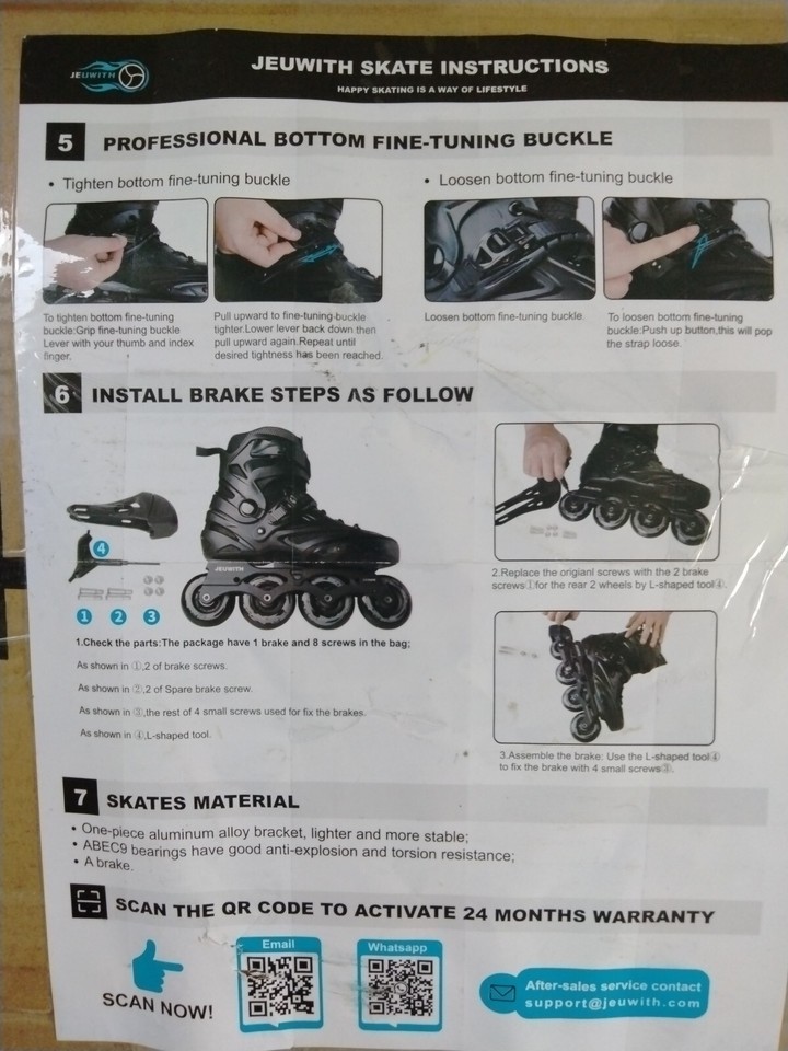 JEUWITH Unisex Professional Inline Skates, Black Men 7-Women 8 | eBay