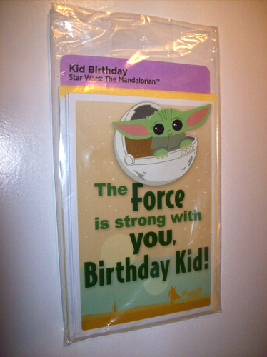 Lot of 4 Hallmark Birthday cards/Star Wars/Mandolorian/Baby Yoda W ...
