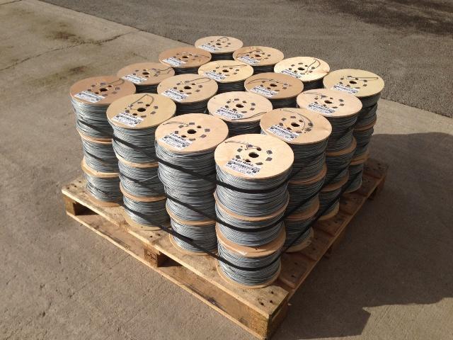 50m x 4mm thick wire reel of mild steel straining line wire galvanised ...