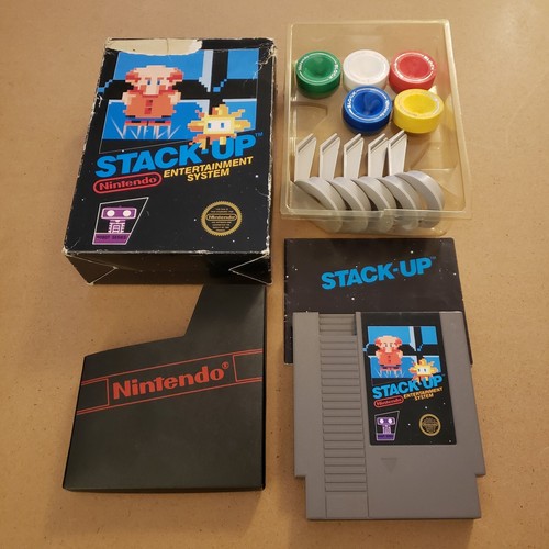 Stack Up (Nintendo NES) near CIB Complete in Box Manual Tray ROB Parts ...