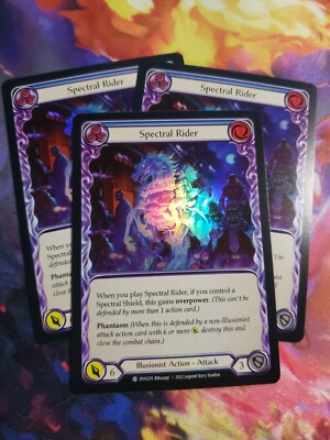 3x Spectral Rider Blue Rainbow Foil Playset Dynasty Flesh and Blood | eBay