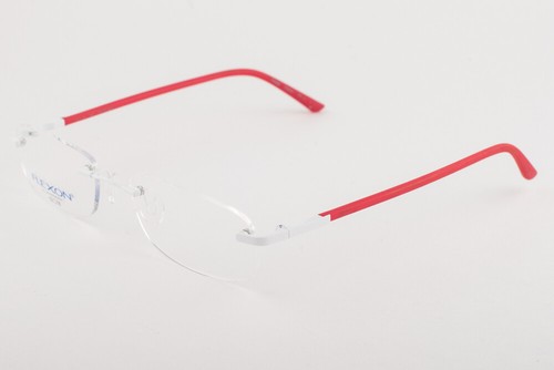 FLEXON 463 White Red Rimless Eyeglasses 52mm Marchon | eBay