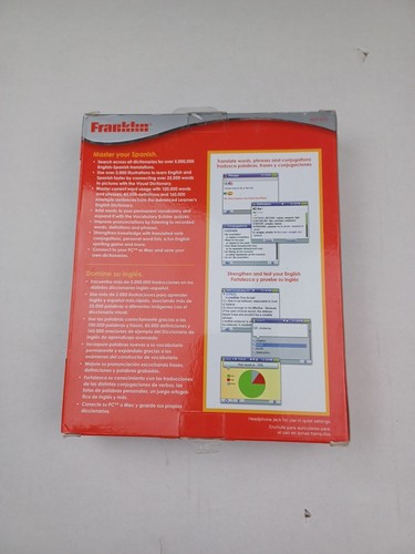 Franklin Speaking Spanish English Language Master BES 4110 Dictionary ...