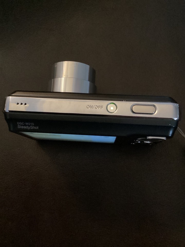 SONY CYBERSHOT DSC-W215 BLACK 12MP Digital Camera Carl Zeiss Lens ...