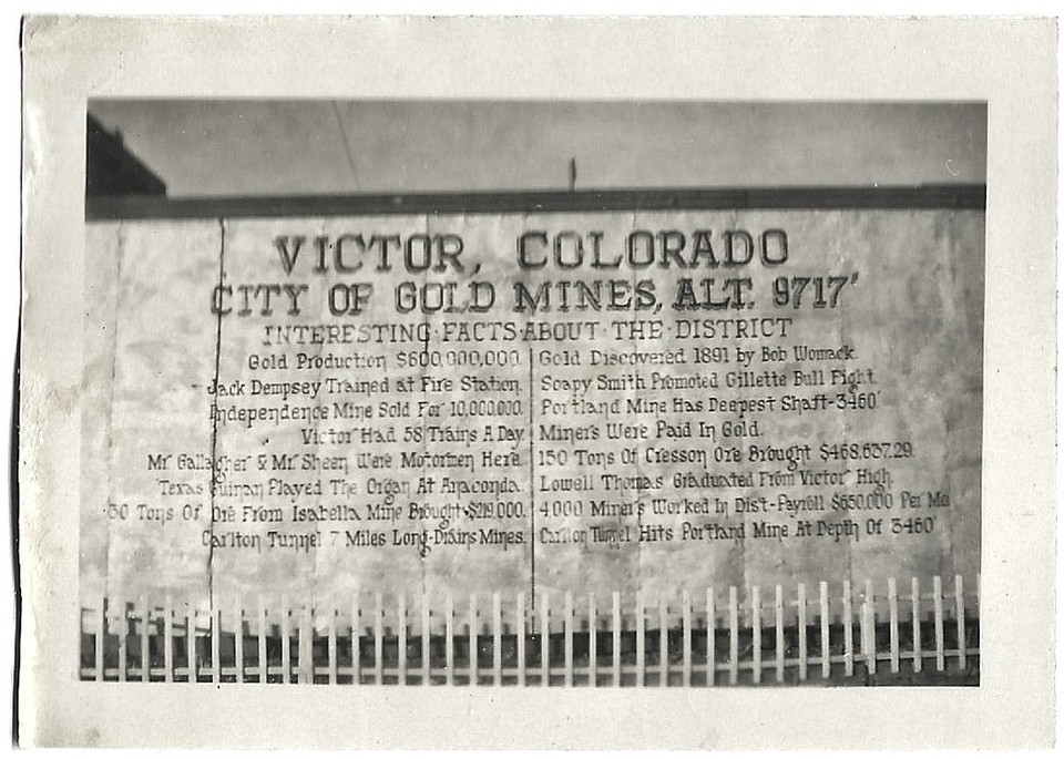 3 Vintage Old 1930s Photos of Gold Mine Town VICTOR COLORADO Conoco Gas ...