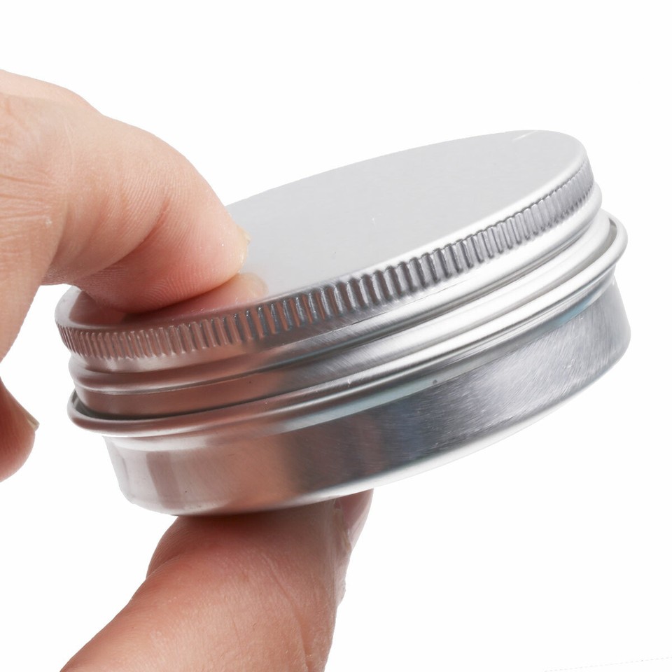 US 30ml Small Mini Round Tin Can Box Jar Metal Jewelry Container with ...