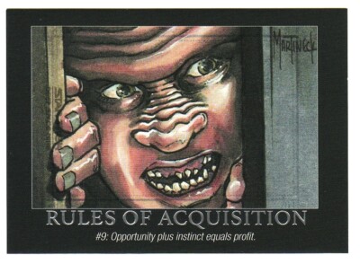 STAR TREK DS9 HEROES & VILLAINS RULES OF ACQUISITION INSERT CARD RA5 | eBay