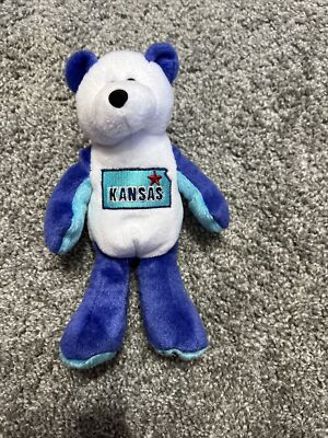 Kansas State US Quarter Teddy Beanie Bear With Tag 6" Sitting | eBay
