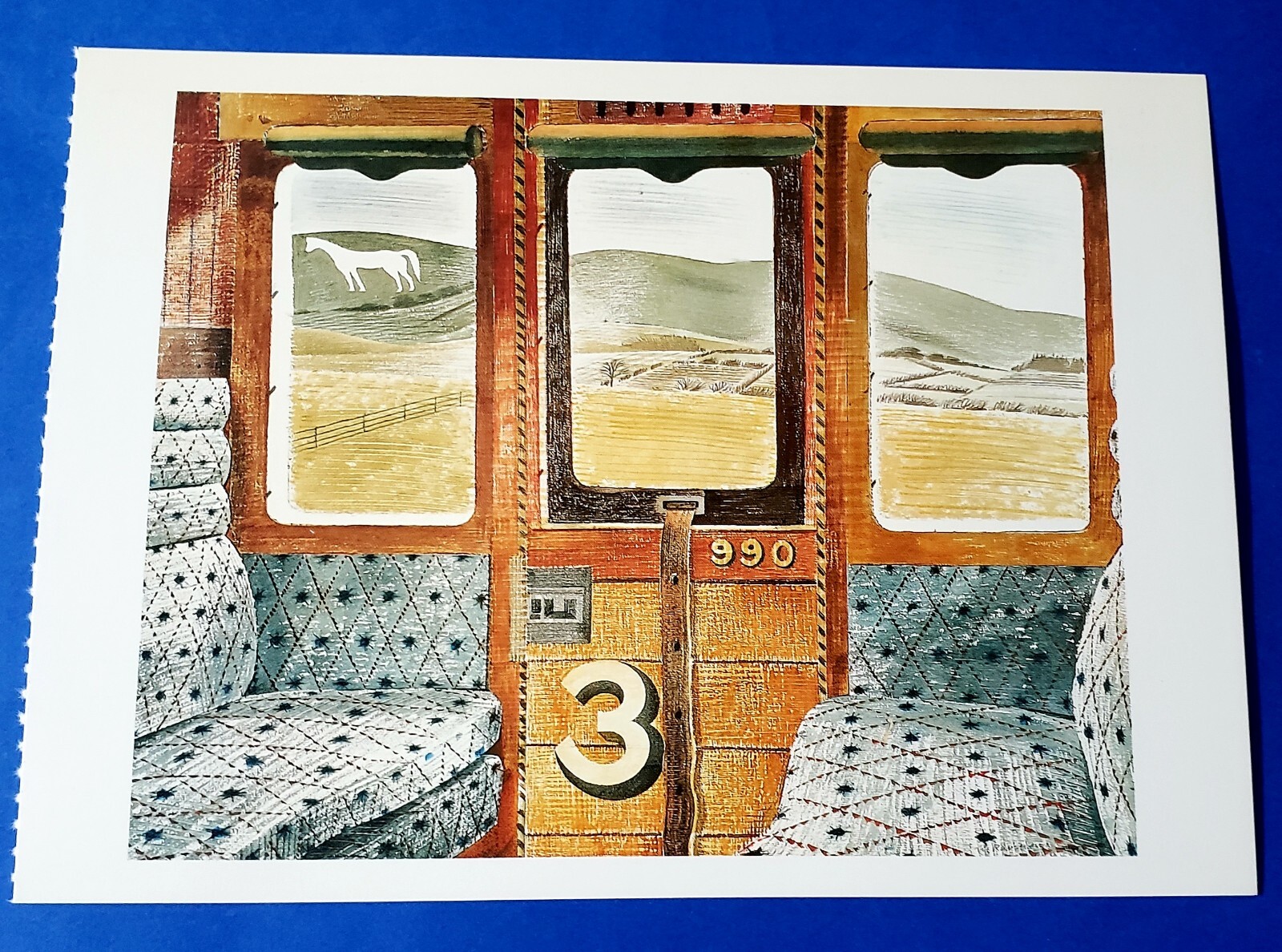 Postcard "Train Landscape" Train Painting by Eric Ravilious | eBay