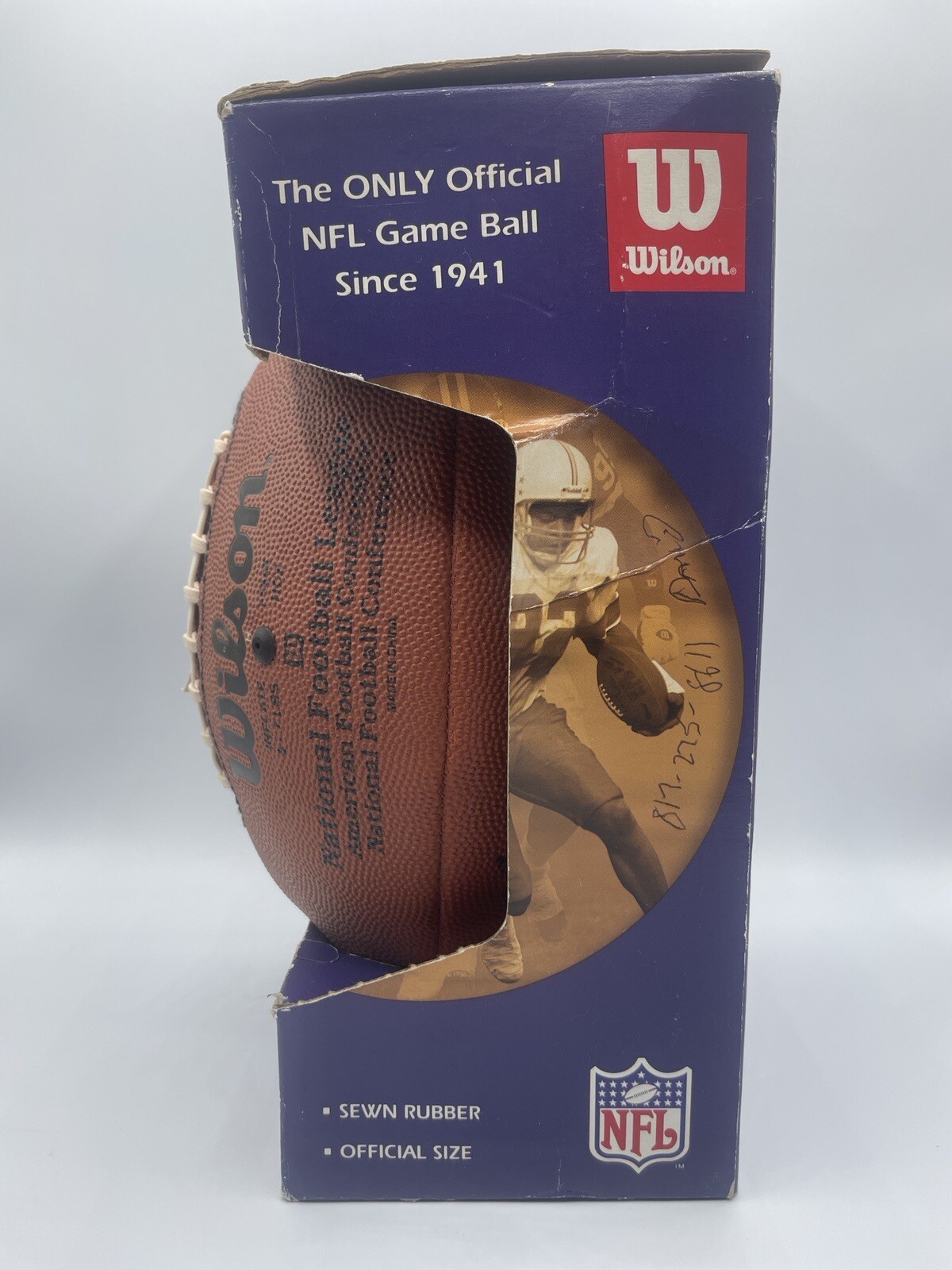 OFFICIAL NFL WILSON FOOTBALL SEWN RUBBER OFFICIAL SIZE NEW F1645 SIGNED ...