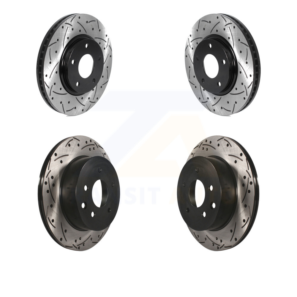 Front Rear Coated Drill Slot Disc Brake Rotors Kit For Infiniti Q45 M45 ...