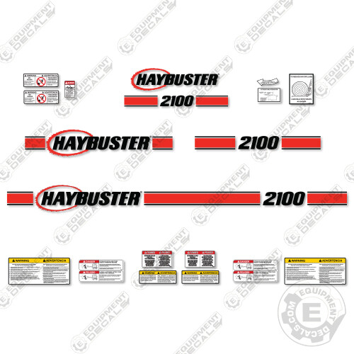 Fits Haybuster 2100 Decal Kit Hay Processor - 7 YEAR 3M Vinyl Decal ...
