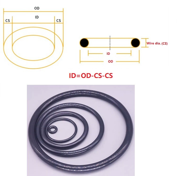4mm Cross Section O Rings - Nitrile Rubber Seals NBR- 12mm~450mm OD ...