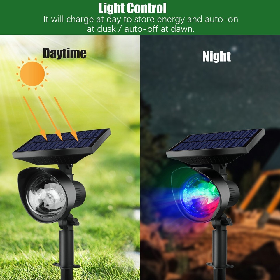 Laser Lights Outdoor Waterproof Solar Power Star Light Projector Xmas ...