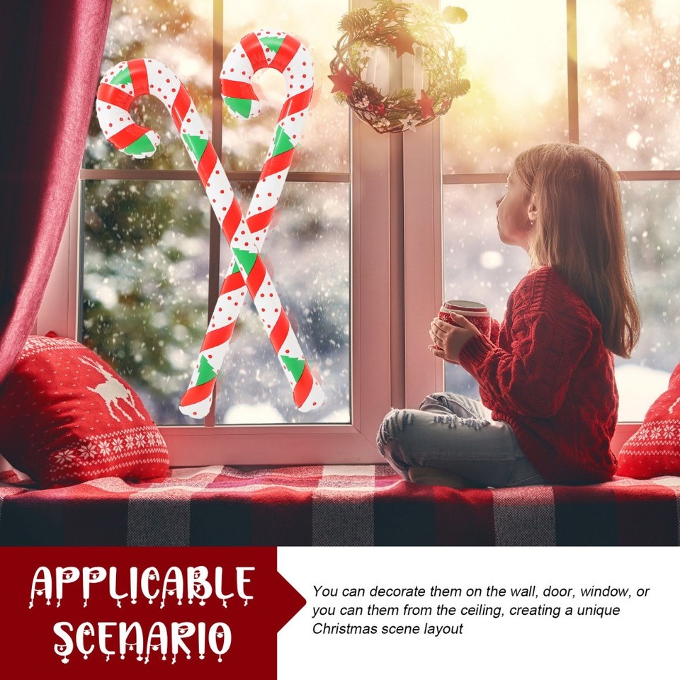 4 Pcs Inflatable Candy Canes Christmas Hanging Decoration Decorations ...