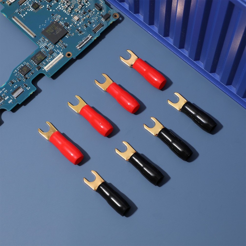 Audio Terminal Block Speaker Wire Plugs Connector Car Spade Connectors ...