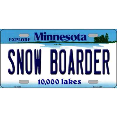 Snow Boarder Minnesota Novelty Metal Vanity License Plate Tag LP-11083 ...
