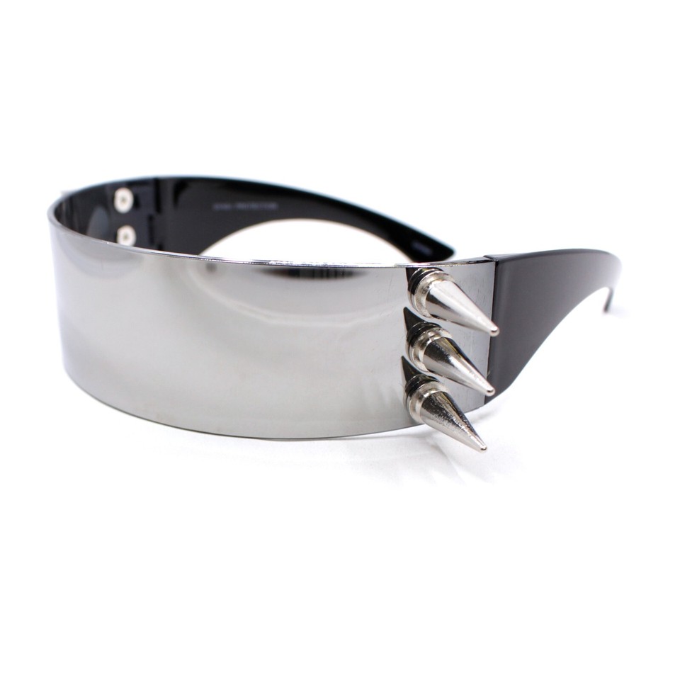 Apocalyptic Futurism Punk Metal Horn Stud Cyclops Shield Wrap ...