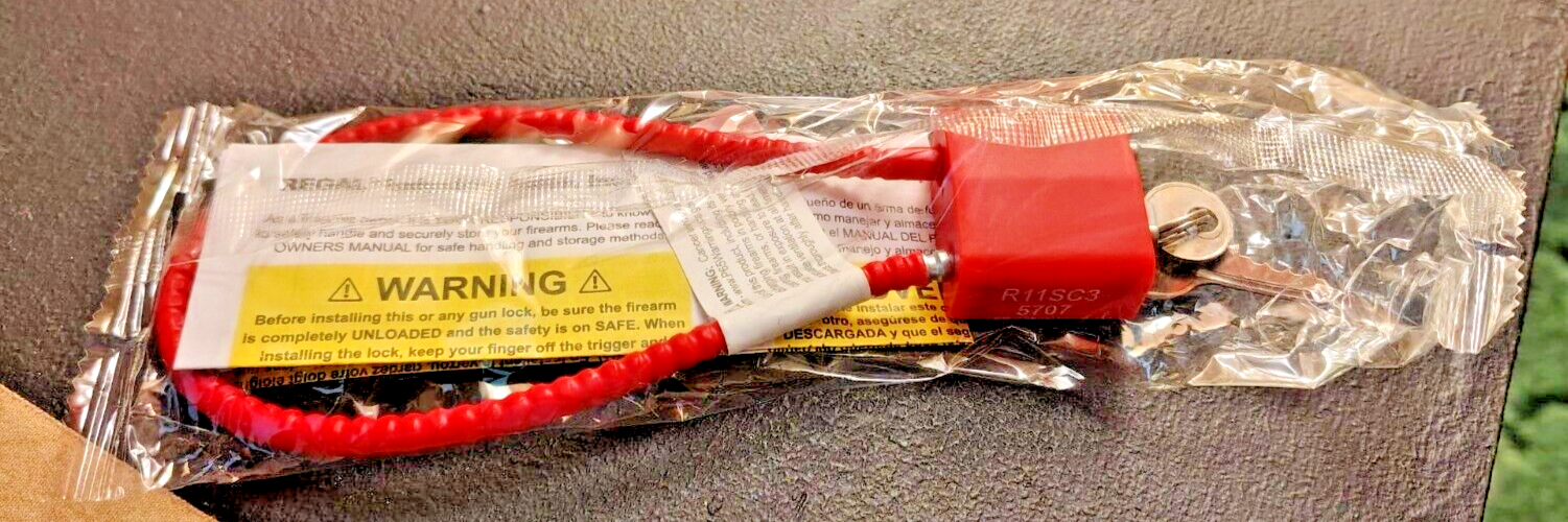 Regal R11SC3 Firearm Lock Single Cable 2 Keys NEW 30MM Gun Safety | eBay