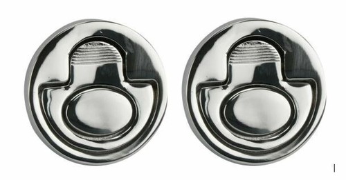 Pull Catch x 2, Lift Ring Catch, Polished Marine Grade Stainless Steel ...