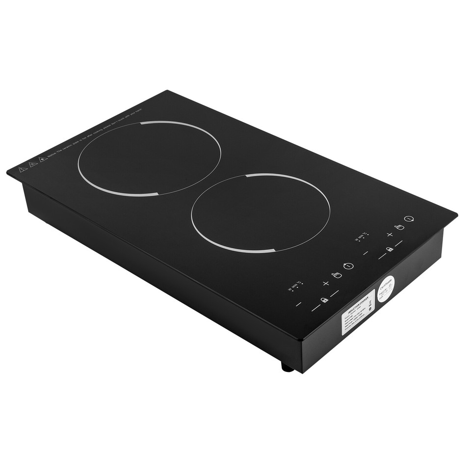 110V Touch Induction Cooktop 2 Burner Induction Cooker Electric Stove ...