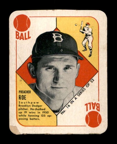 1951 Topps Red Back #16 Preacher Roe G/VG X3163495 | eBay