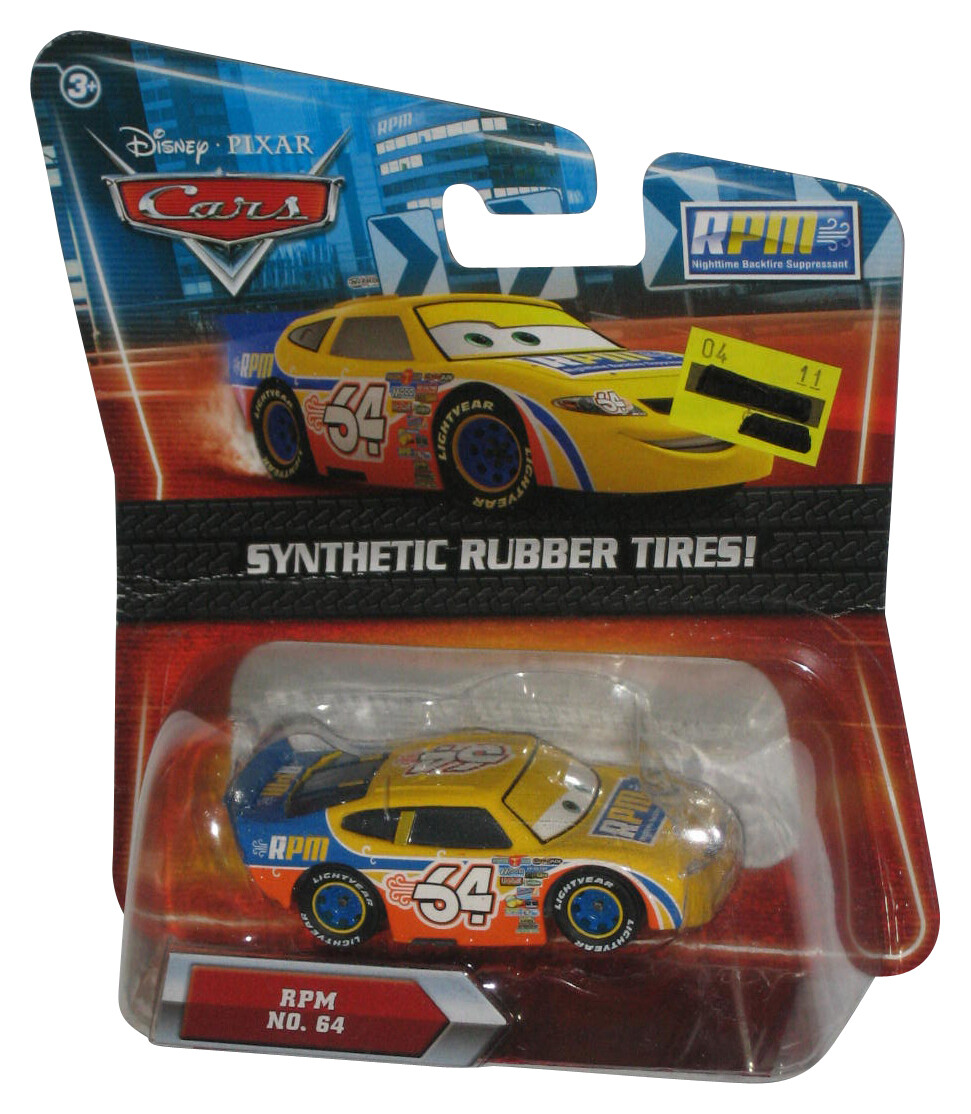 Disney Pixar Cars Movie RPM #64 Desert Background Yellow Die Cast Toy Car