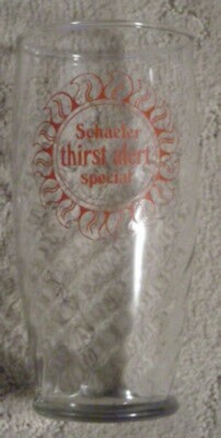 Schaefer Beer Thirst Alert Special 17oz. Glass NOS | eBay