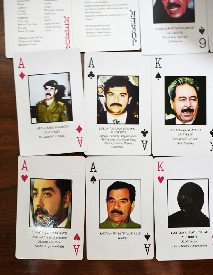 2003 Irag Most Wanted Playing Cards 2 Jokers 4 Each Military ...
