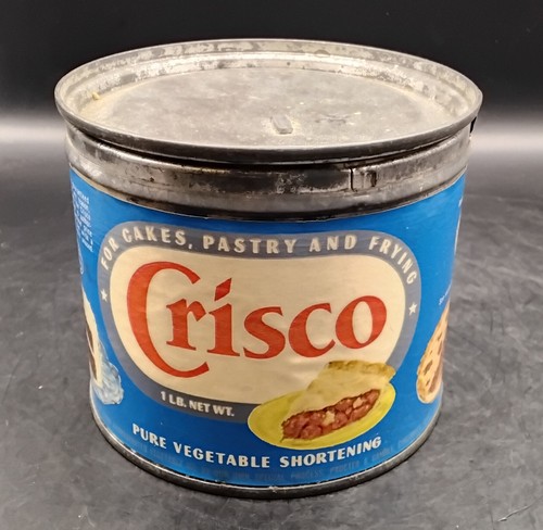 Vintage Crisco Metal Can Paper Label 1 lb Size Attached Lid Empty | eBay