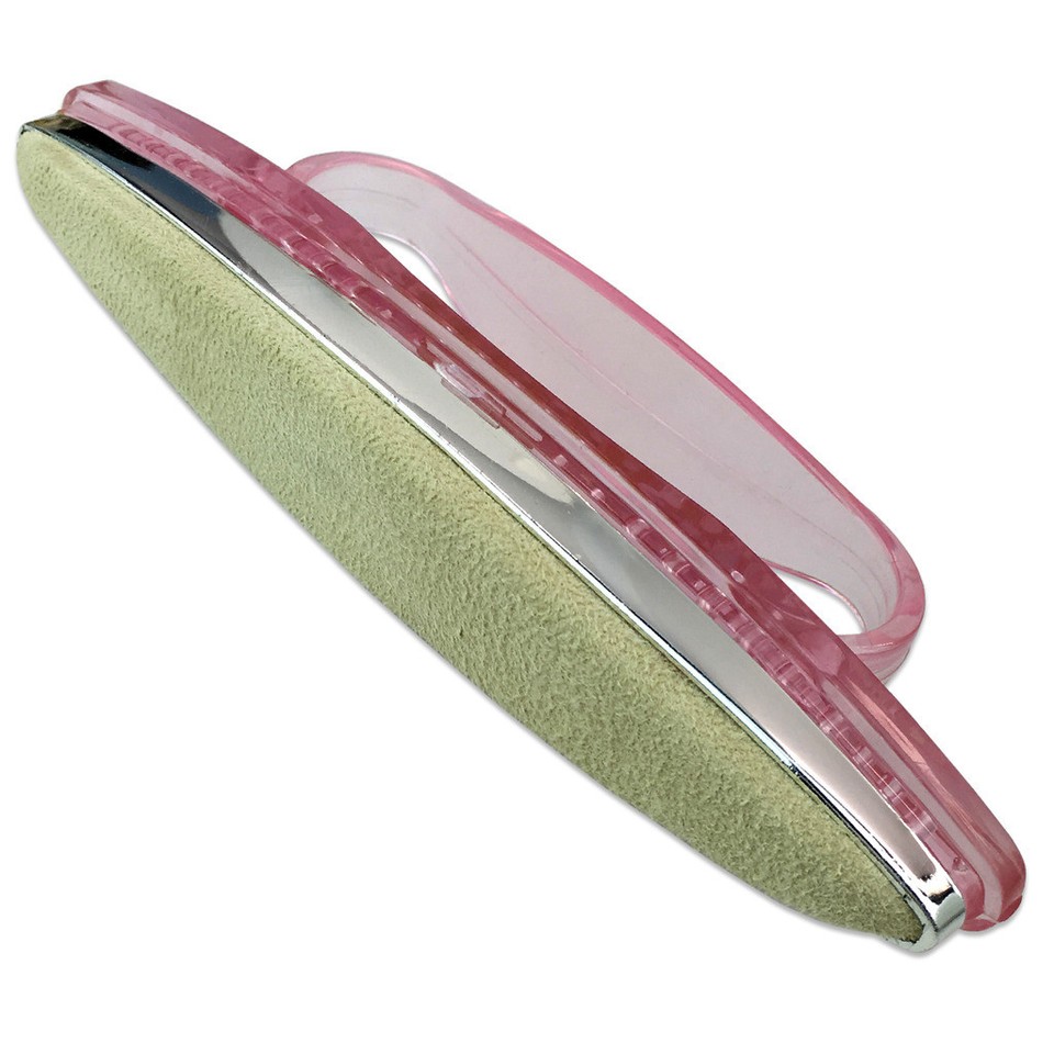 3pcs 5" Professional Pink Chamois Nail Buffer with Handle and Removable ...